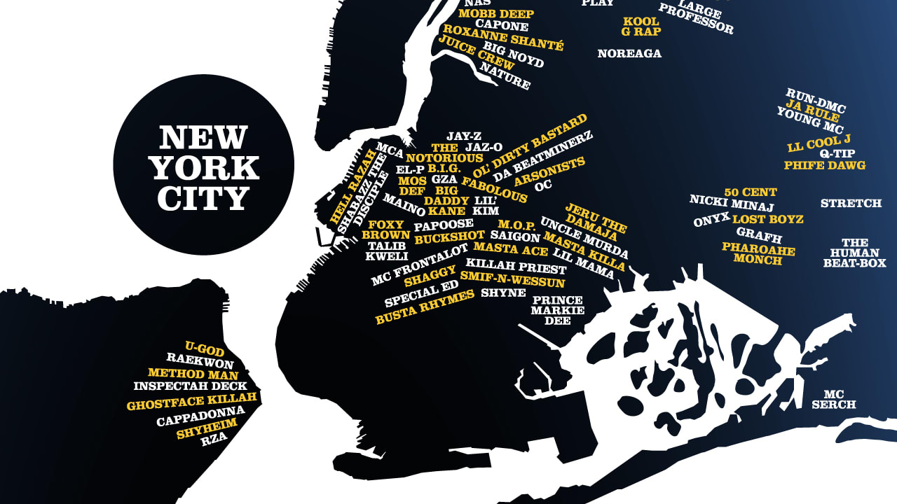 Infographic: A Map Of New York’s Hip-Hop Heritage