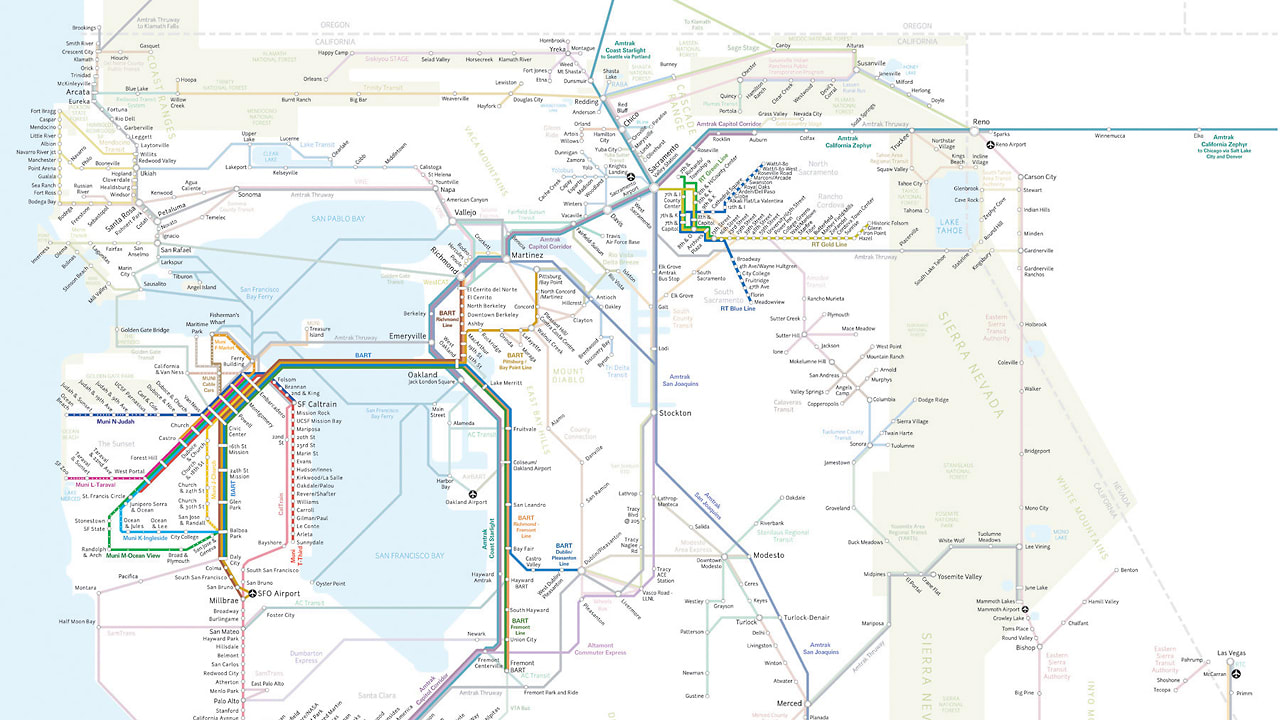 Mapping All Of California’s Public Transportation