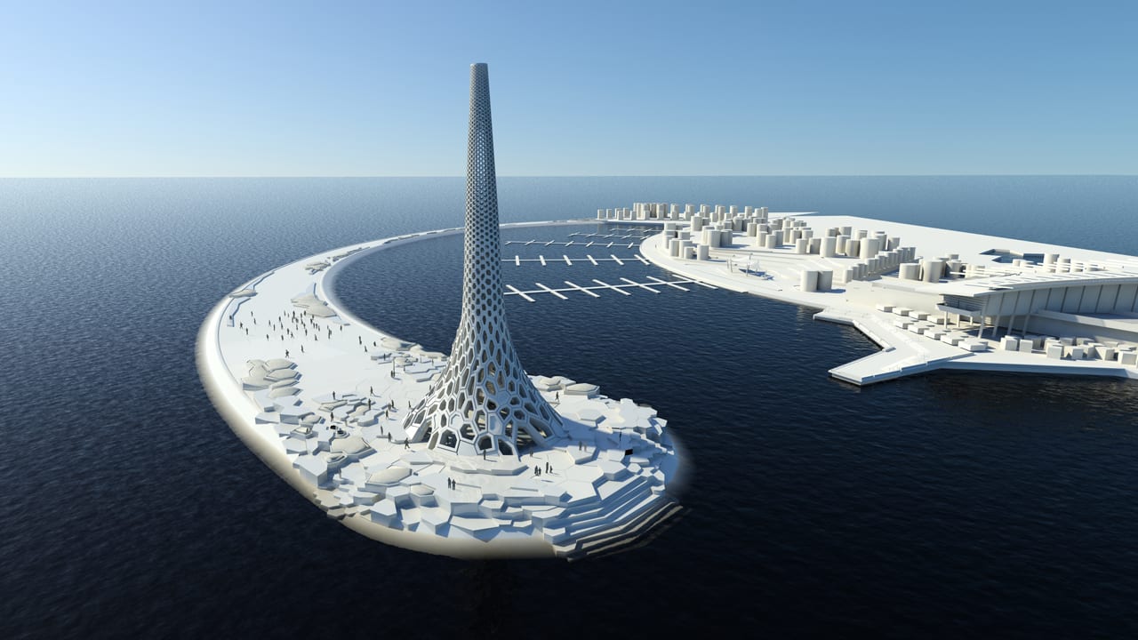 This Majestic Lighthouse Cools Itself In The Hot Saudi Sun