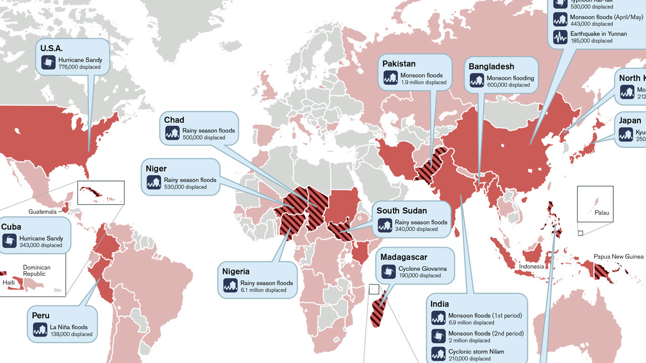 Mapping The 31 Million People Displaced By Natural Disasters So Far