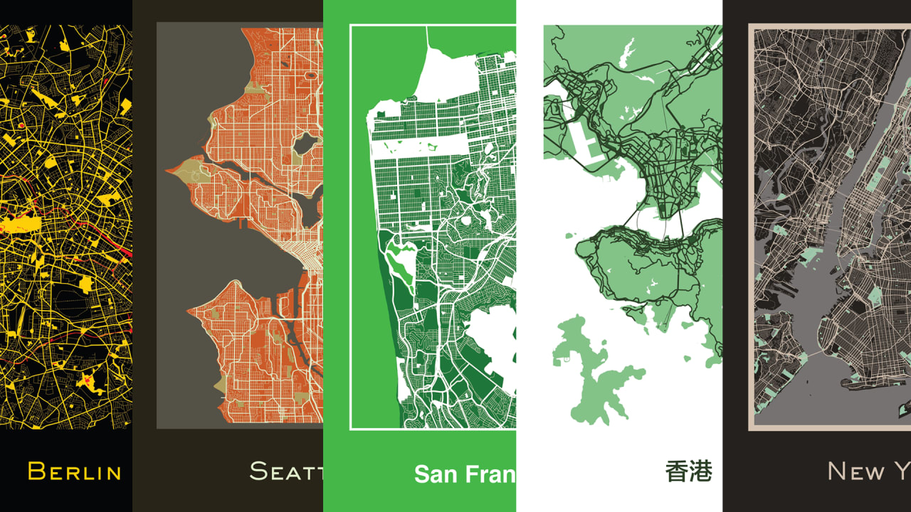 12 Stylized Maps That Express The Beauty Of Cities