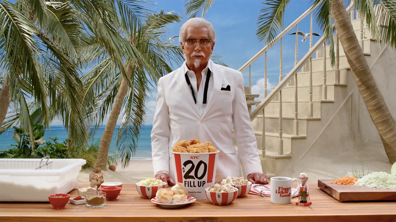 KFC Debuts Alarmingly Tan George Hamilton As The Extra Crispy Colonel