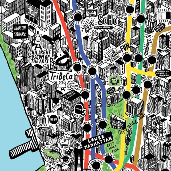 A Gloriously Detailed, Hand-Drawn Map Of NYC