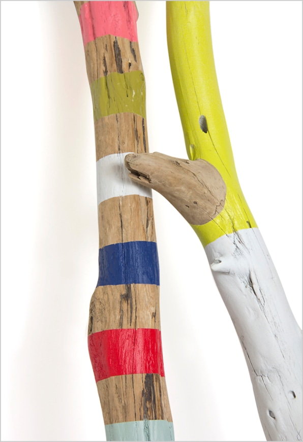 Sandy’s Driftwood Becomes Color-Blocked Art For Charity