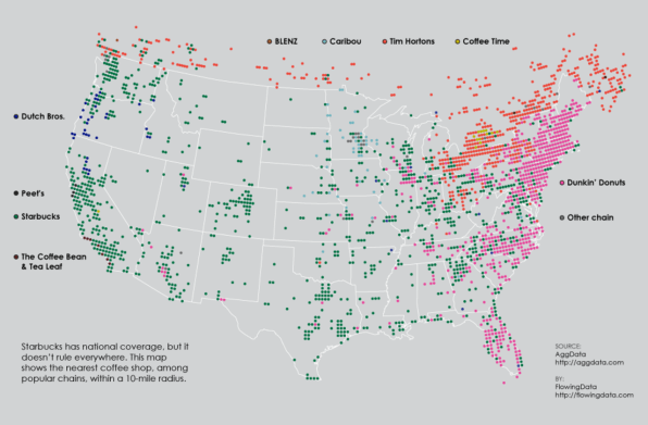 Map: Which Coffee Chain Dominates In Your City?