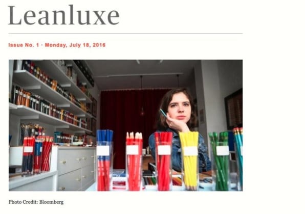 Lean Luxe, newsletter for modern luxury industry, launches today