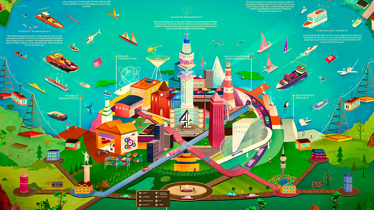 Infographic Turns Boring Corporate Workflow Into Buzzing Metropolis