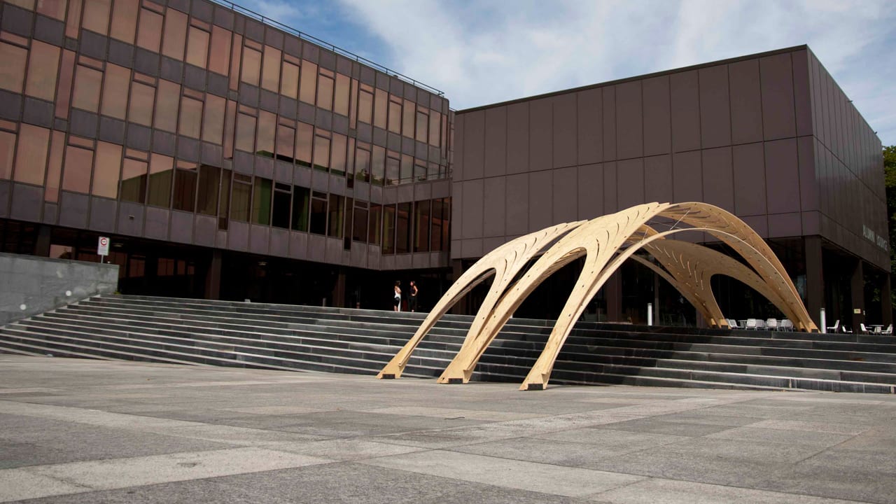 Students’ Bent Plywood Pavilion Puts The Eameses To Shame