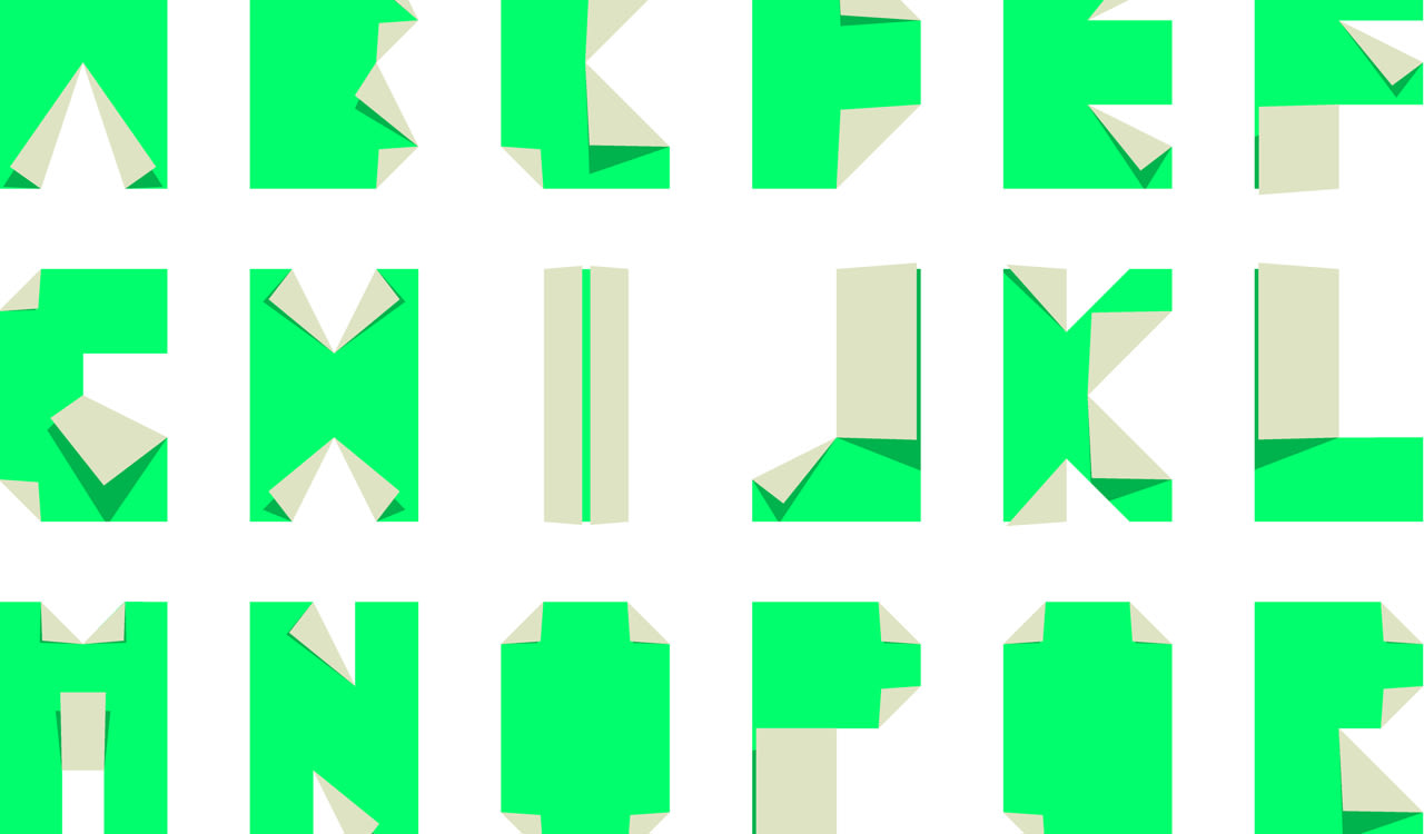 Typogami: A Free Animated Typeface Inspired By Origami
