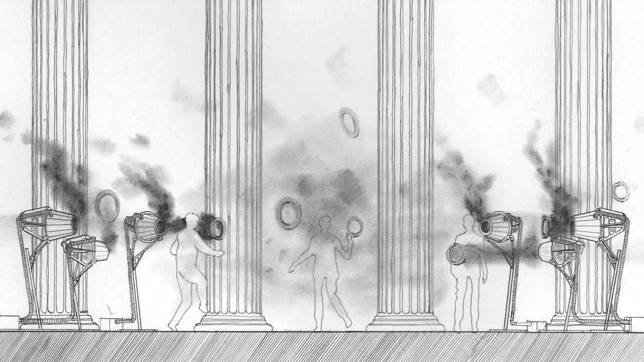 An Architectural Time Machine That Fires Scented Smoke Rings