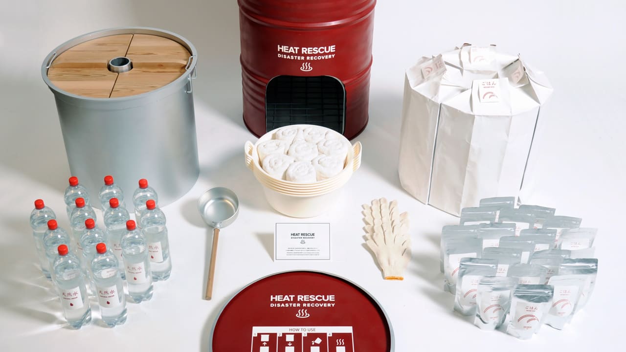 A Survival Kit For 30 People That Turns Into A Stove