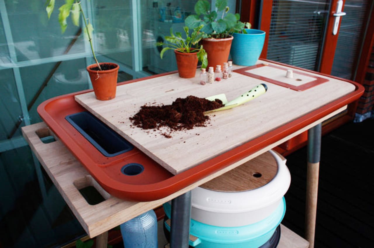 All-In-One Kitchen Station, Produce Cooler, And Wormy Compost Bin