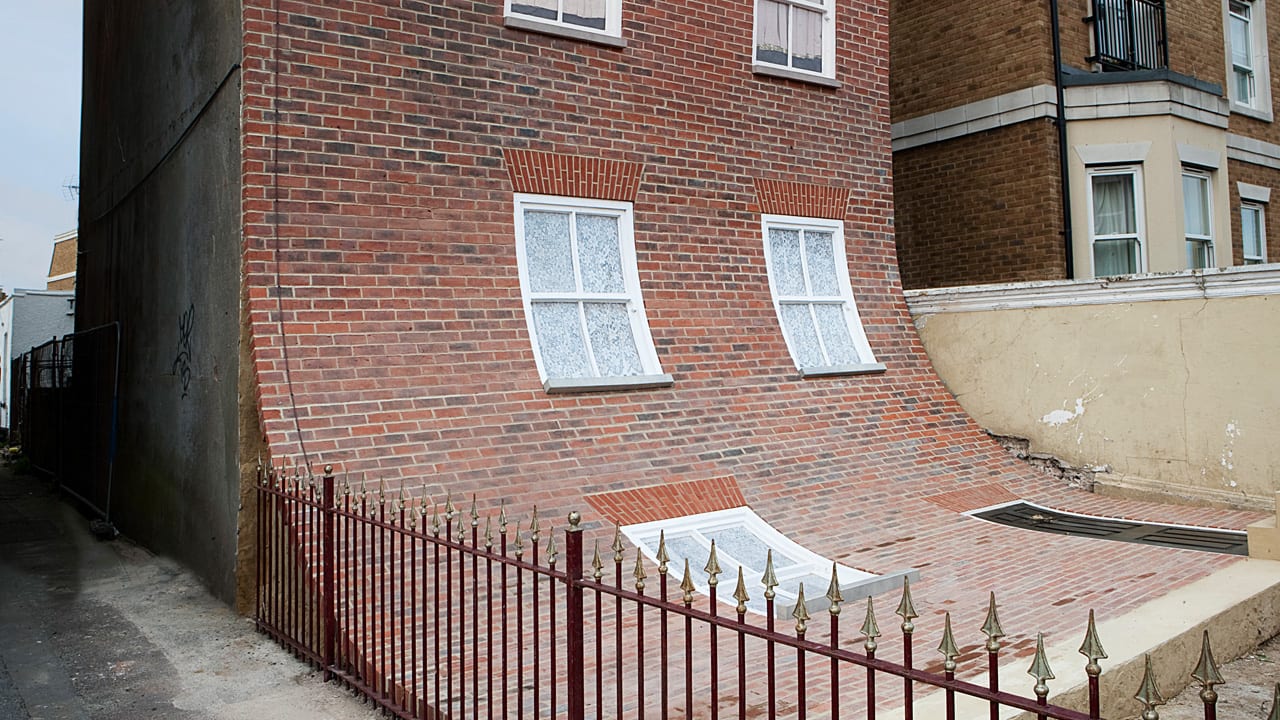 Floppy House: Abandoned Building Reinvented With A Slouchy Facade