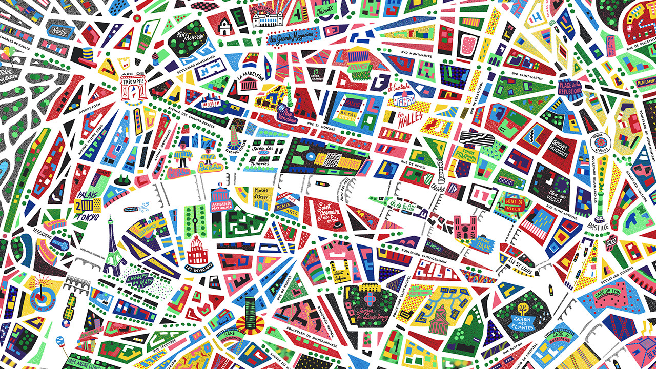 An Awesome Neon Map Of Paris