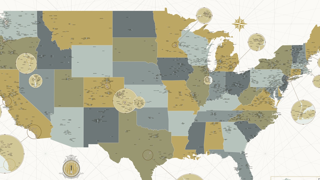 A Mega Map Of 2,500 Breweries Across The U.S.