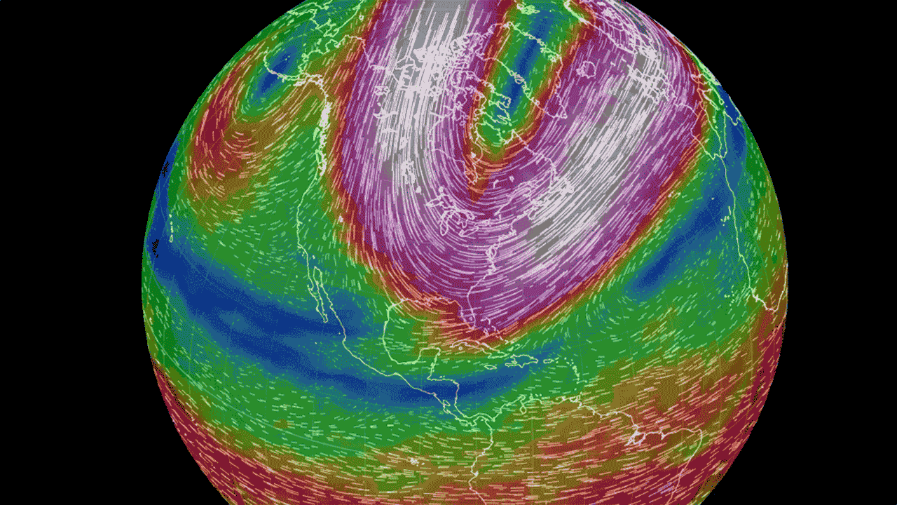 A Hypnotic Visualization Of The Polar Vortex From Space