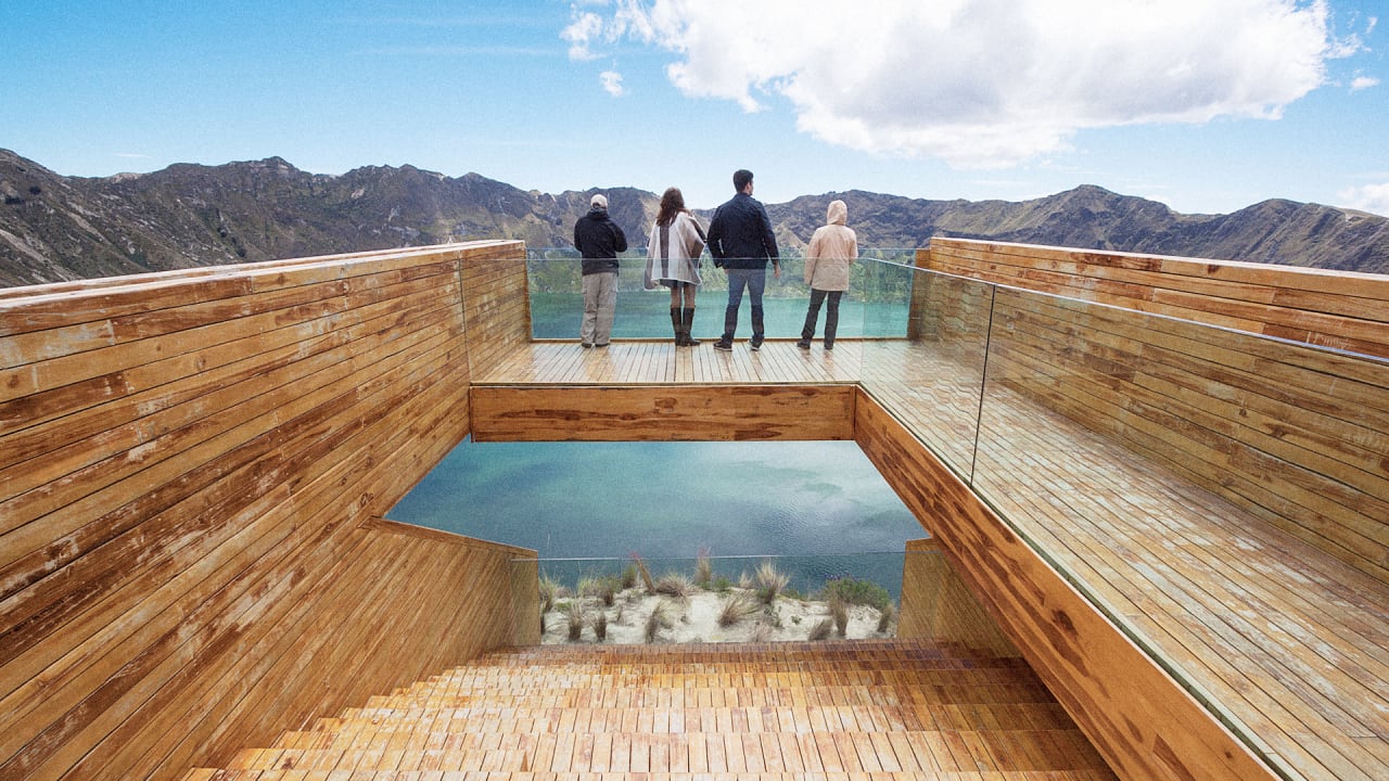 Stunning Observation Deck Floats Above An Active Volcano