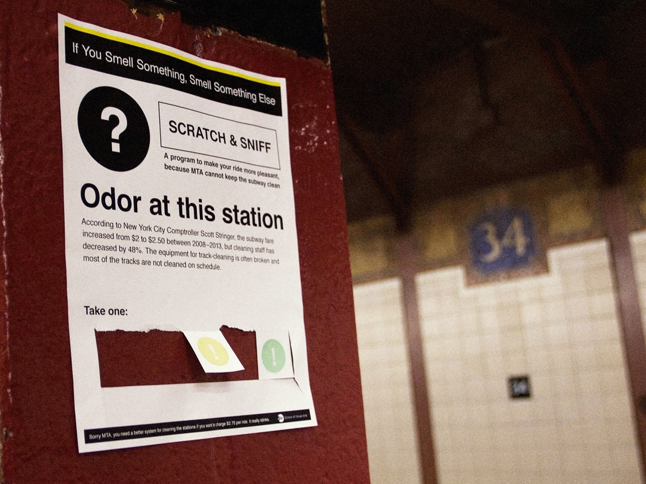 Scratch-And-Sniff Posters Help Mask NYC Subway’s Odious Smells