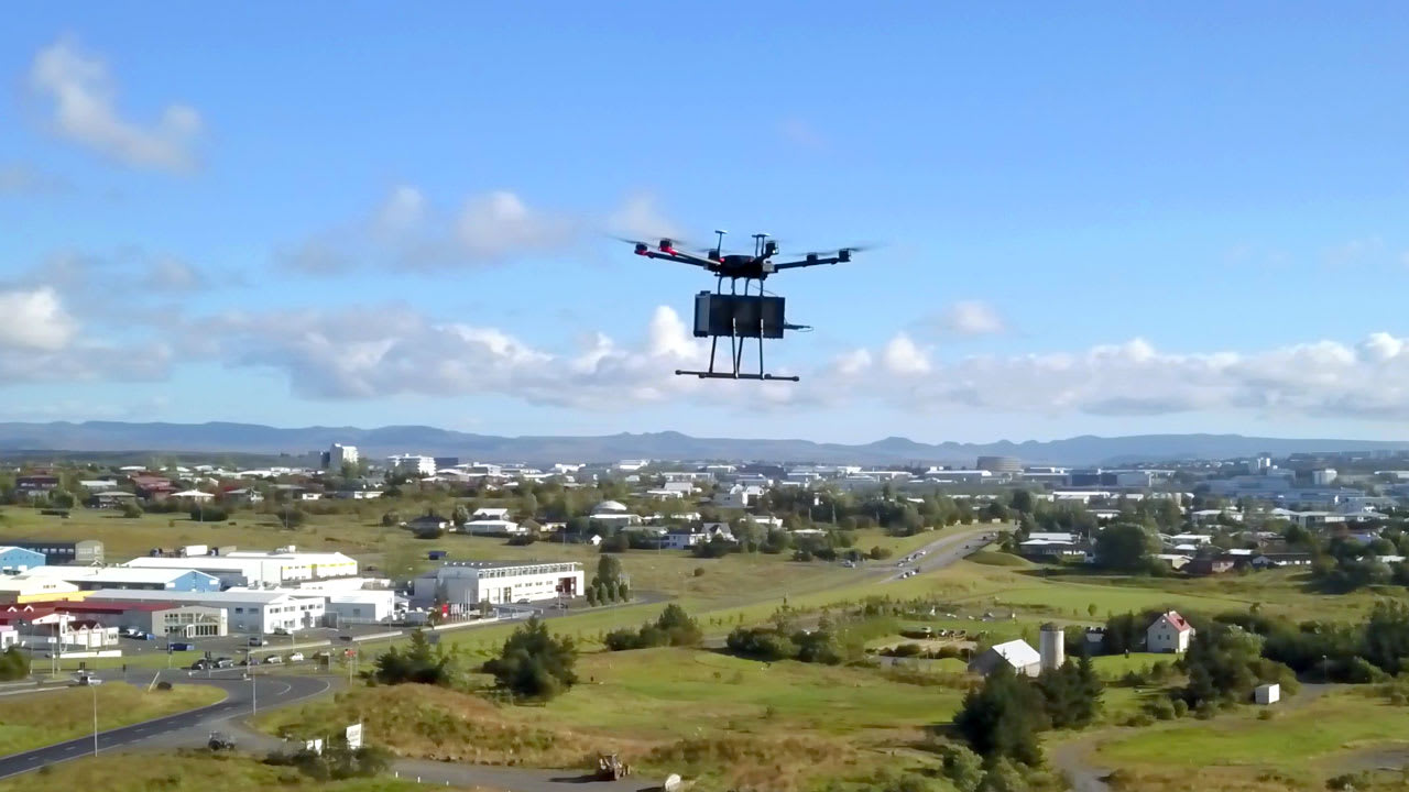 Flying food comes to Iceland with a fully operational drone delivery s Flying food comes to Iceland with a fully operational drone delivery s