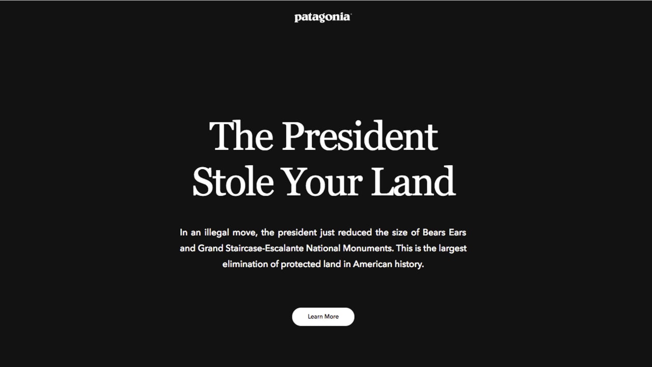 Patagonia accuses President Trump of stealing public lands Patagonia accuses President Trump of stealing public lands