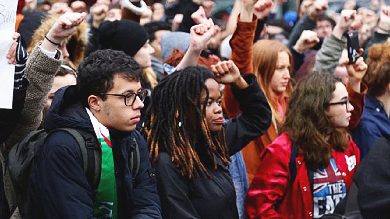 Hundreds of high school students are walking out of class to protest g