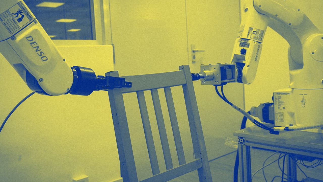 Watch Super-Intelligent Robots Build A $25 Ikea Chair In Minutes
