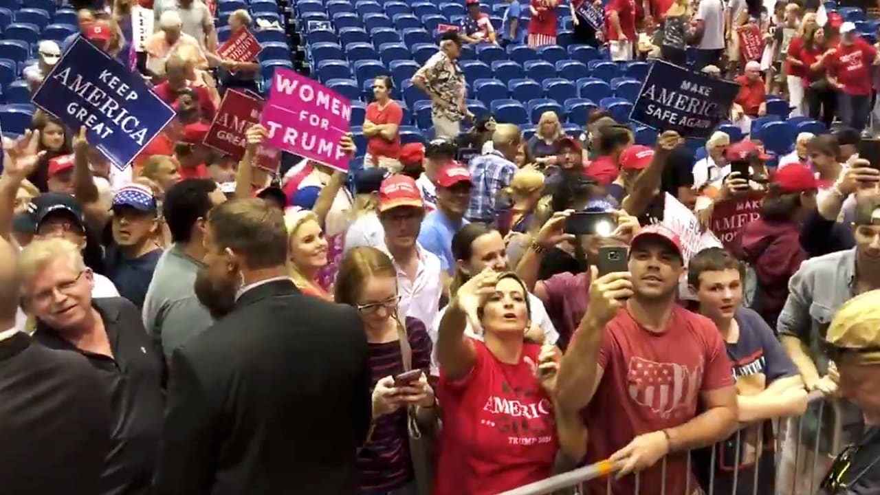 Trump rally-goers screaming at a CNN reporter will ruin your morning