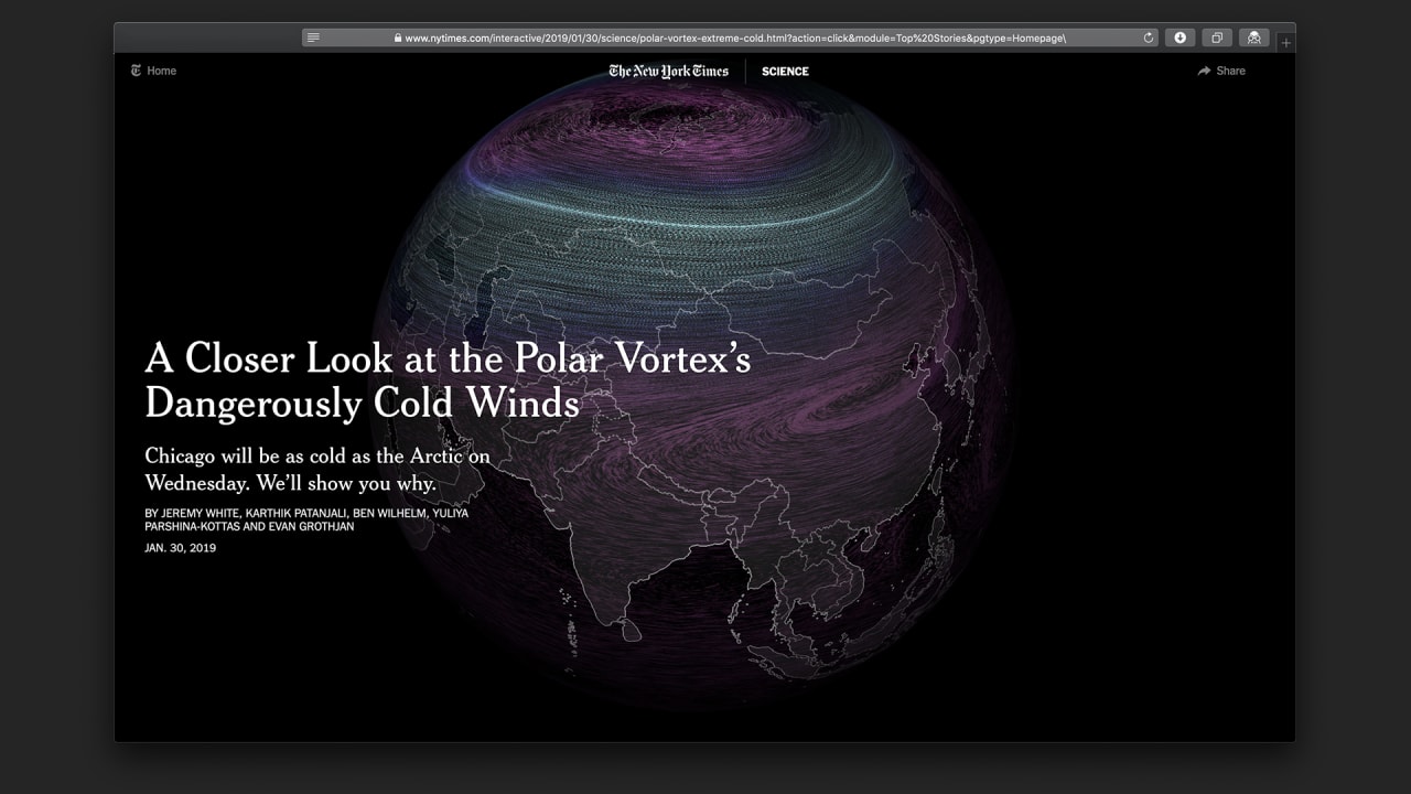 Watch the Polar Vortex engulf Chicago in a chilling visualization