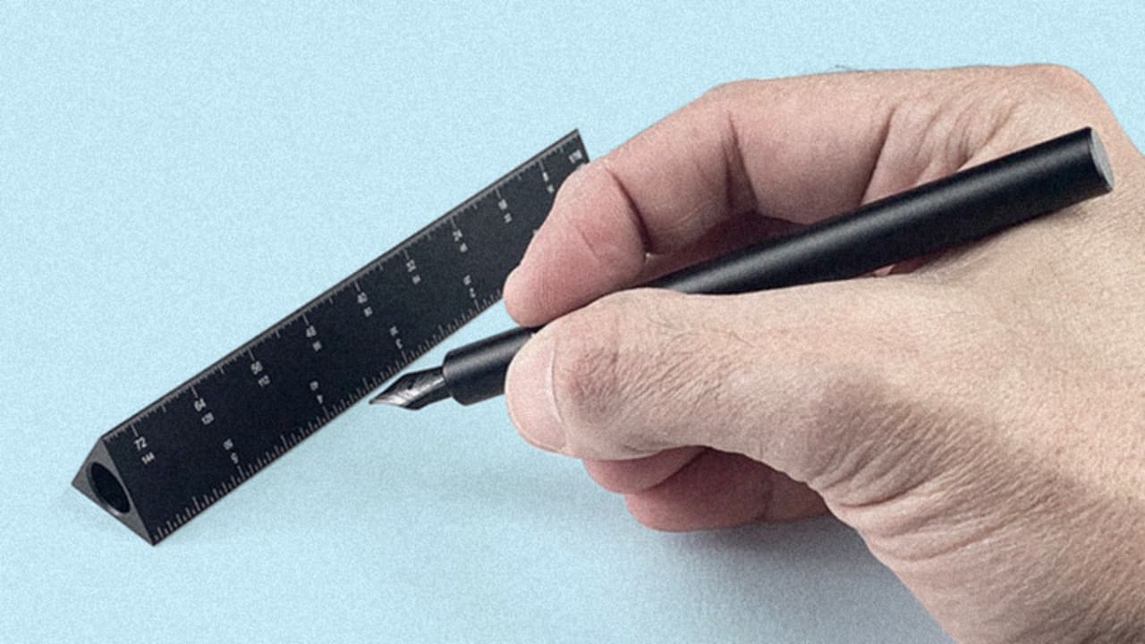 Escala is a ruler that doubles as a fountain pen.