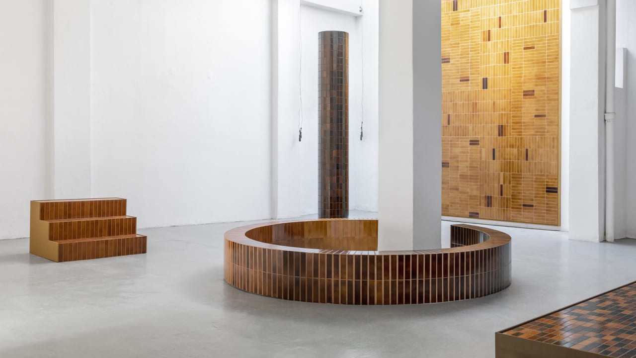 Formafantasma and Dzek make gorgeous tiles glazed in volcanic ash