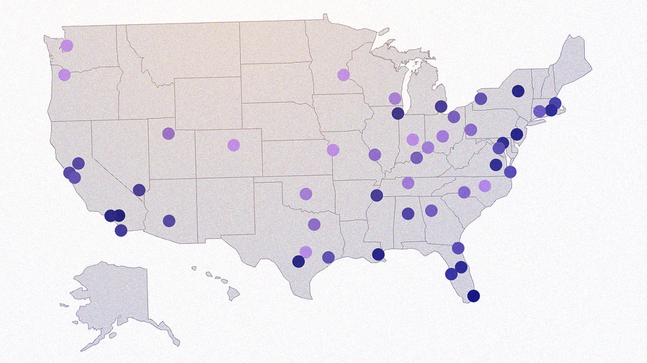 This map of 50 cities where adults still live with their parents is su