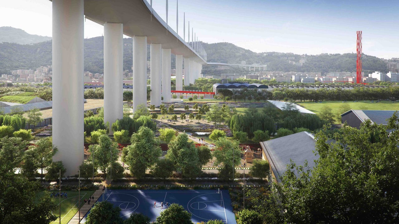 Here's the pedestrian path that will replace Genoa's bridge