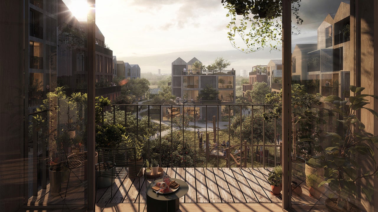 Copenhagen's new Fælledby development is all wood construction