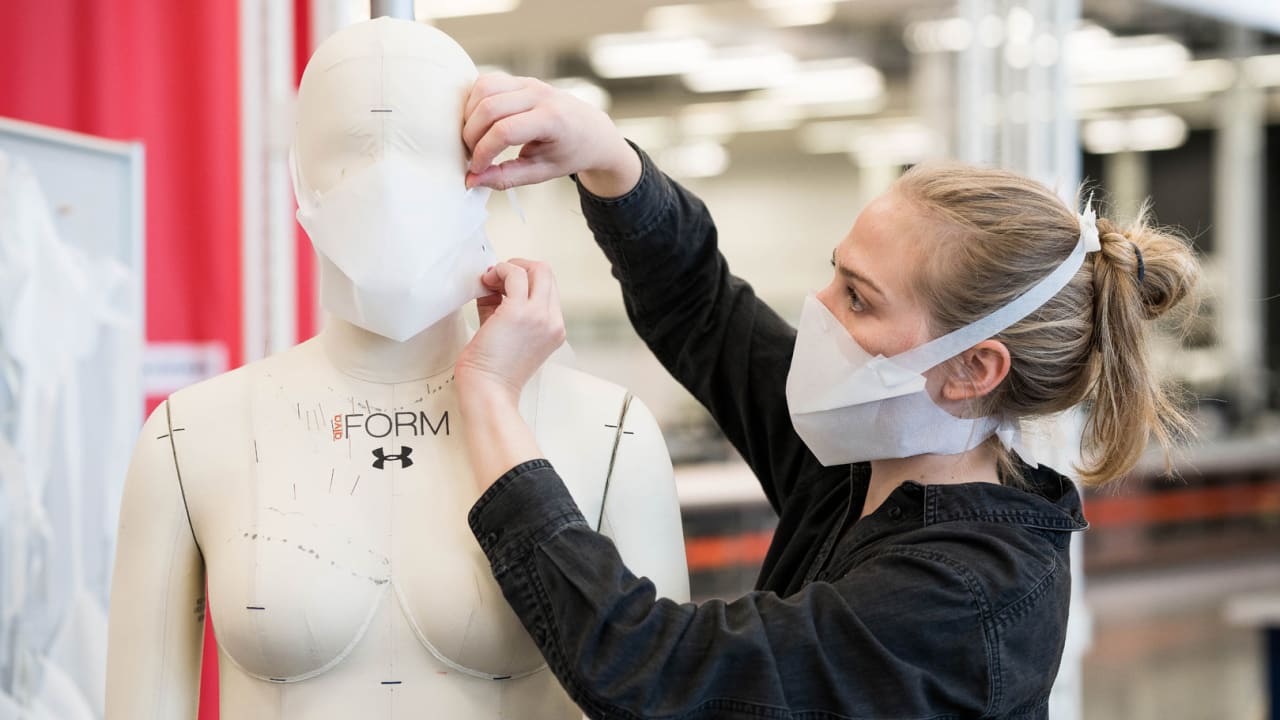 Under Armour to make 100,000 masks a week with a no-sew design
