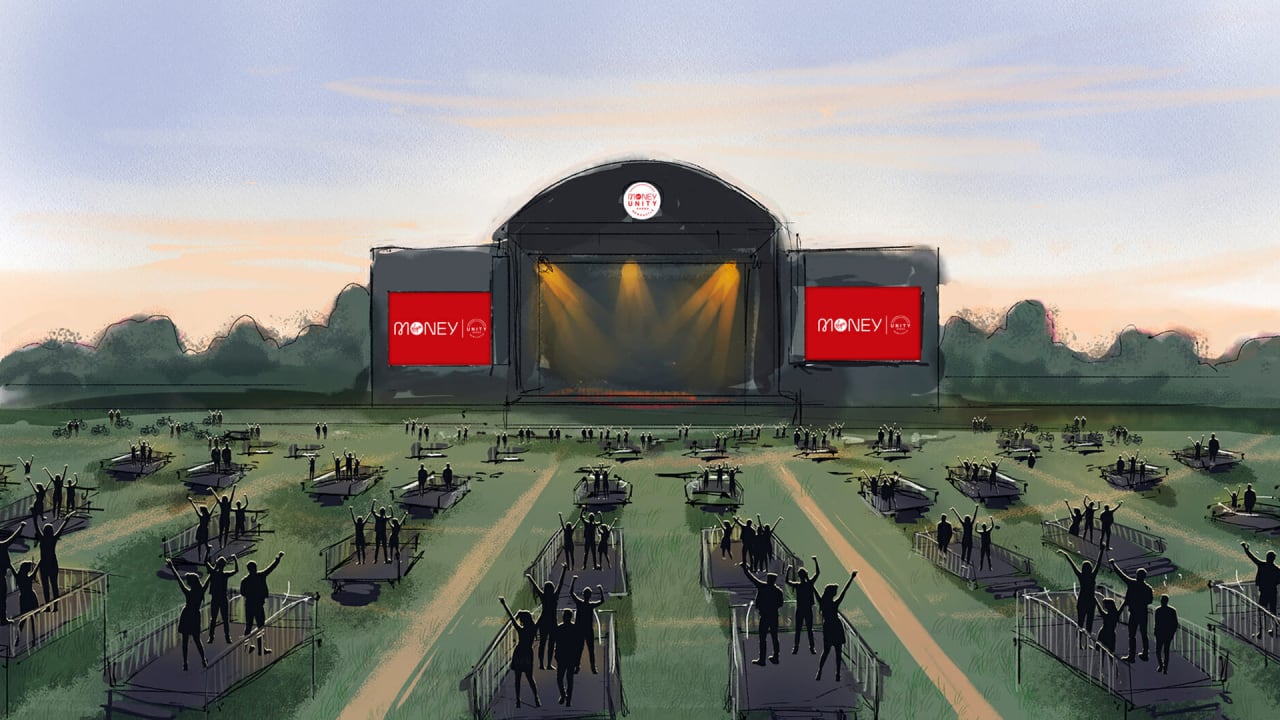 Virgin Money Unity Arena is a socially distanced music venue
