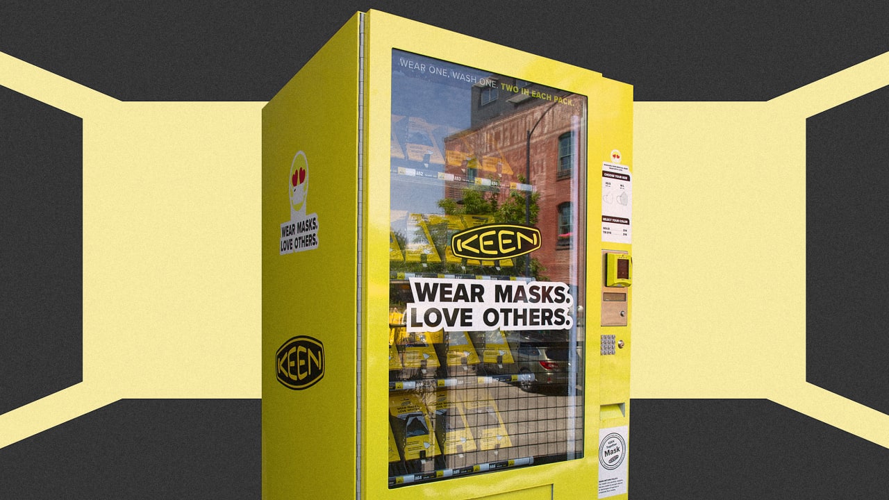 Keen's face mask vending machines make shopping easy in the Covid era