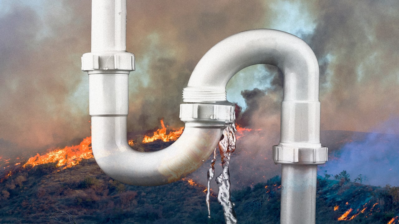 After a wildfire, drinking water may be contaminated even if your hous