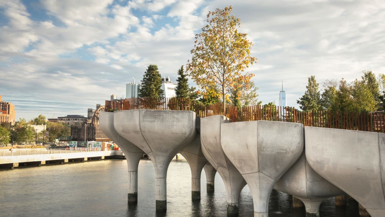 How the big trees got to New York's new Little Island park