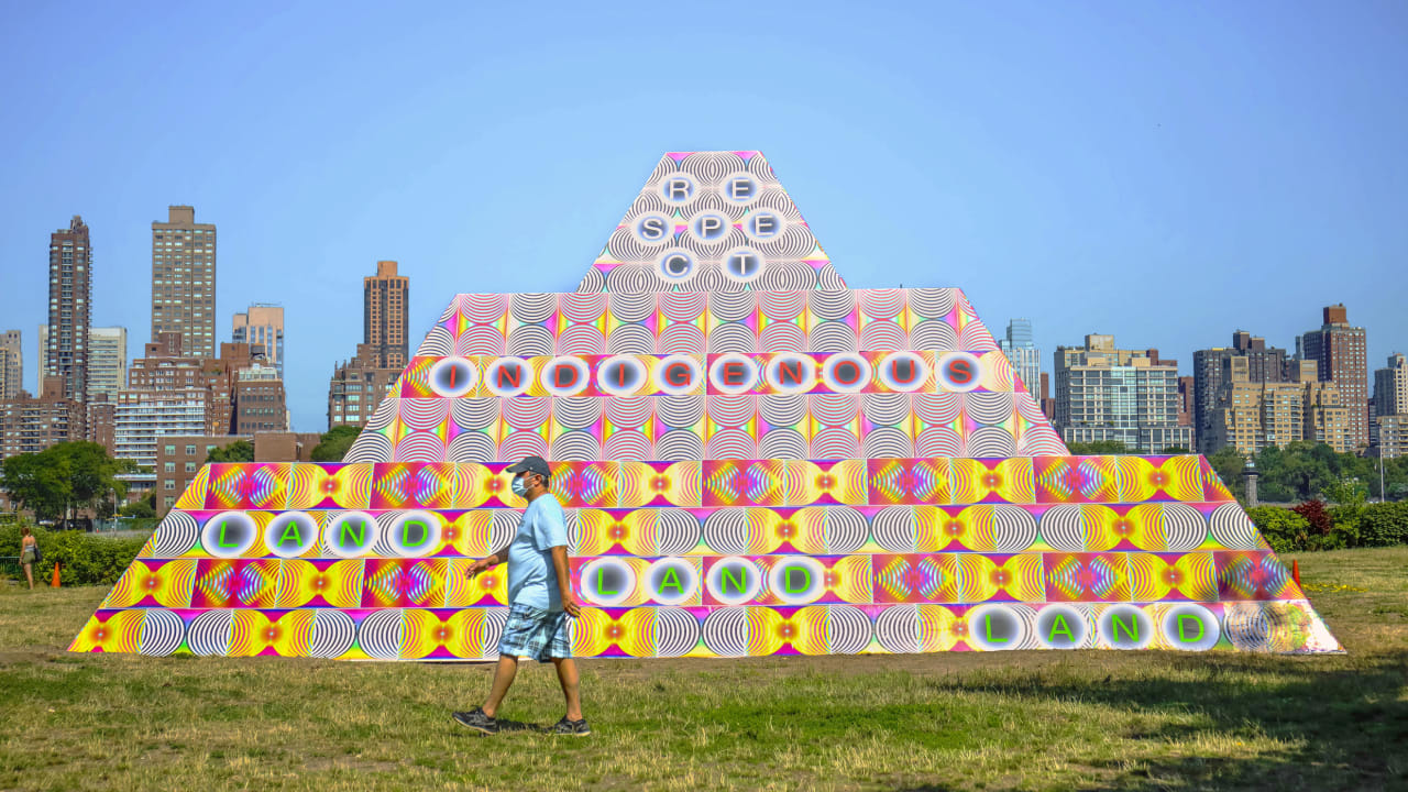 Indigenous artists give traditional monuments a dramatic overhaul