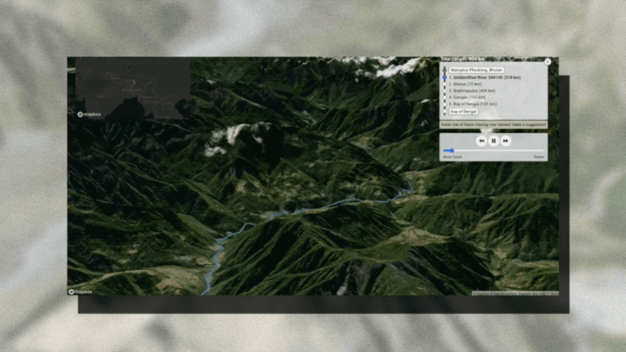 River Runner lets you follow the path of a drop of water anywhere in t