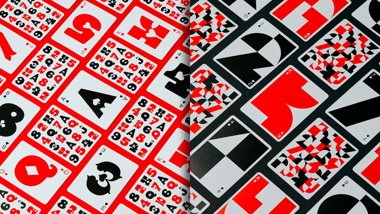 Paula Scher's Art of Play playing cards double as abstract art
