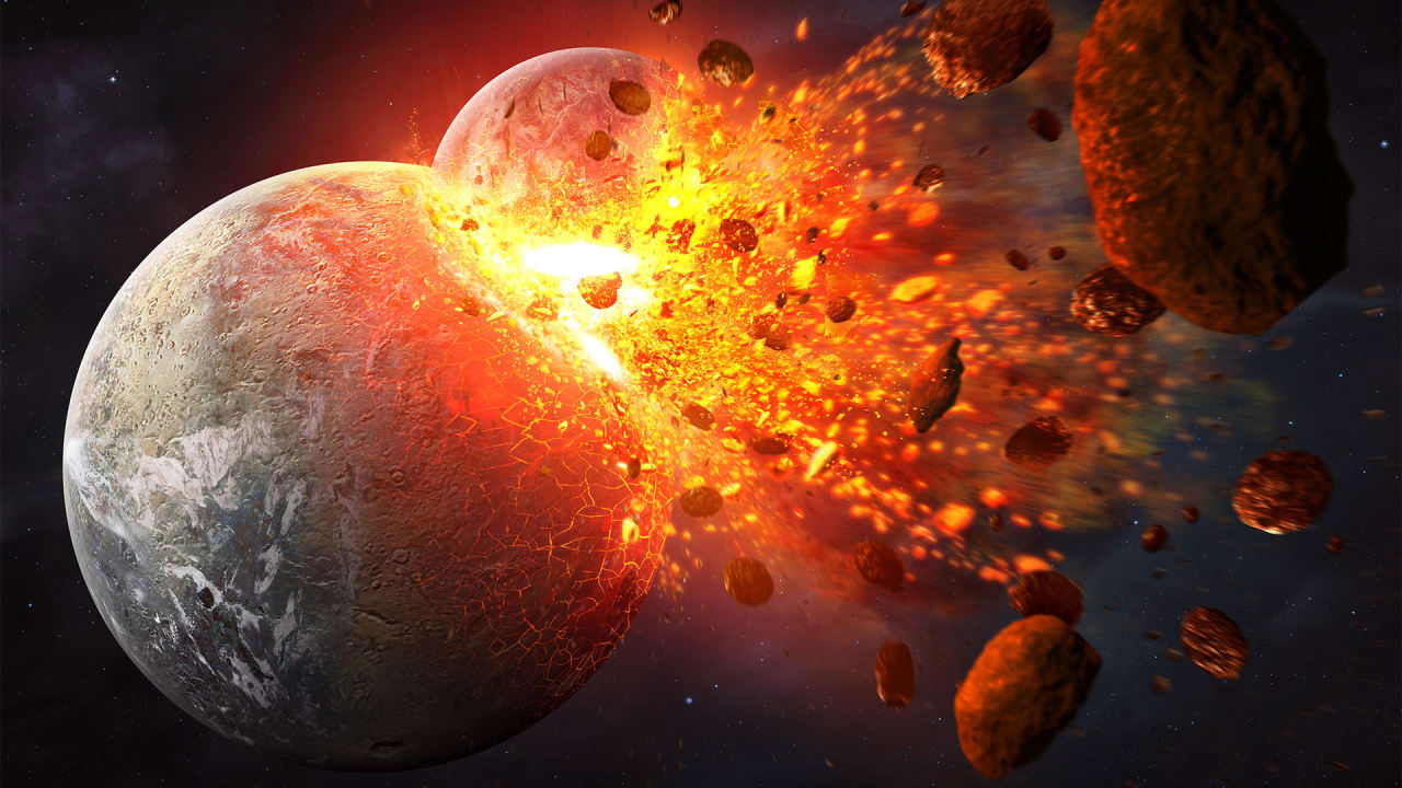 Earth may still contain pieces of ancient planet Theia after collision