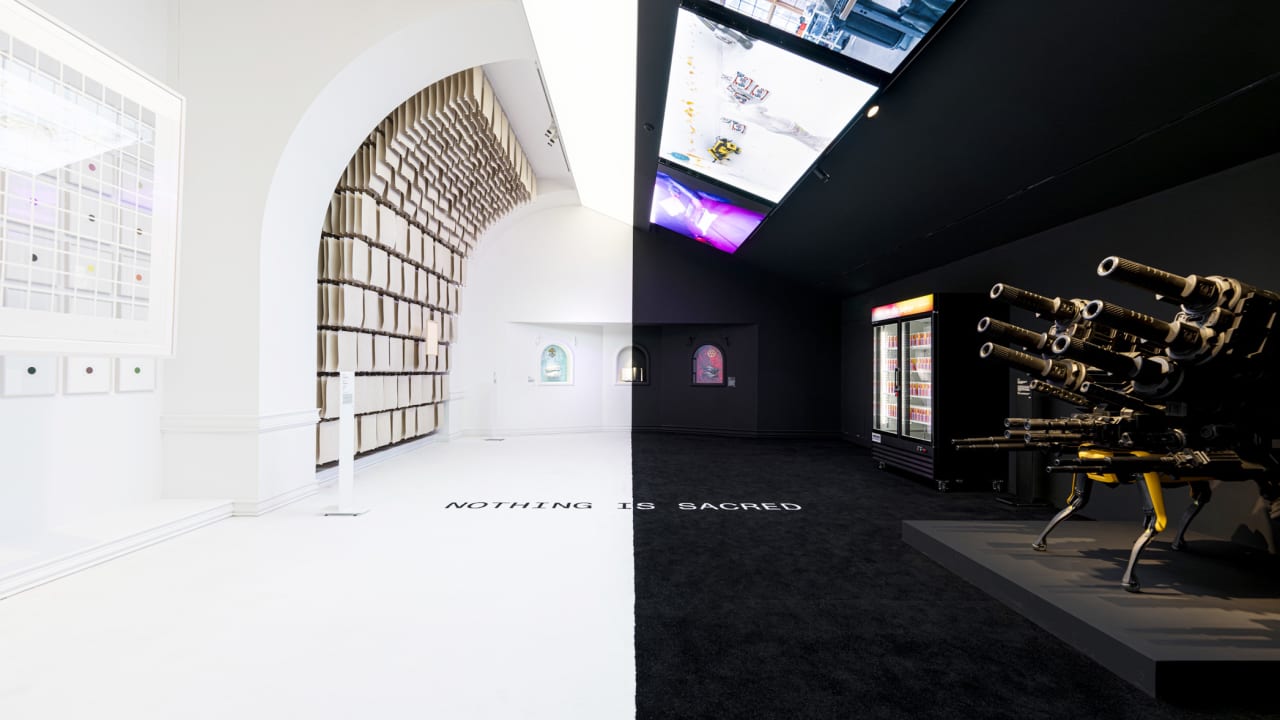 Mschf’s first museum retrospective is bigger than a Big Red Boot