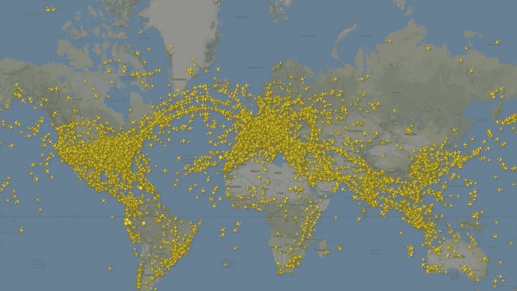 Air traffic data shows less crowded skies since the coronavirus spread ...