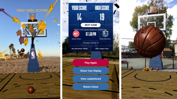 With NBA’s new AR app, you can shoot hoops anywhere, anytime