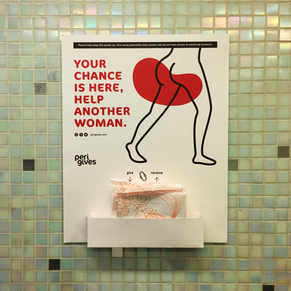 These Posters Provide Menstrual Products For Homeless Women