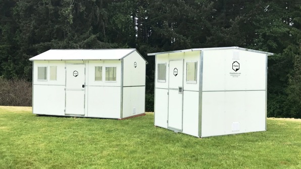 Pallet shelters let cities offer quick housing to the homeless