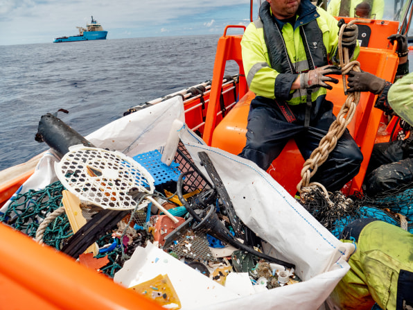 The Ocean Cleanup device returns with plastic