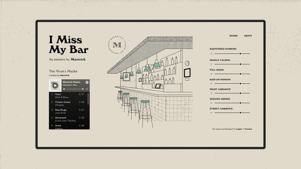 I Miss My Bar is the perfect tool for everyone missing nightlife