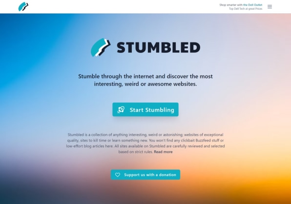 Stumbled is a new site that's just like StumbleUpon